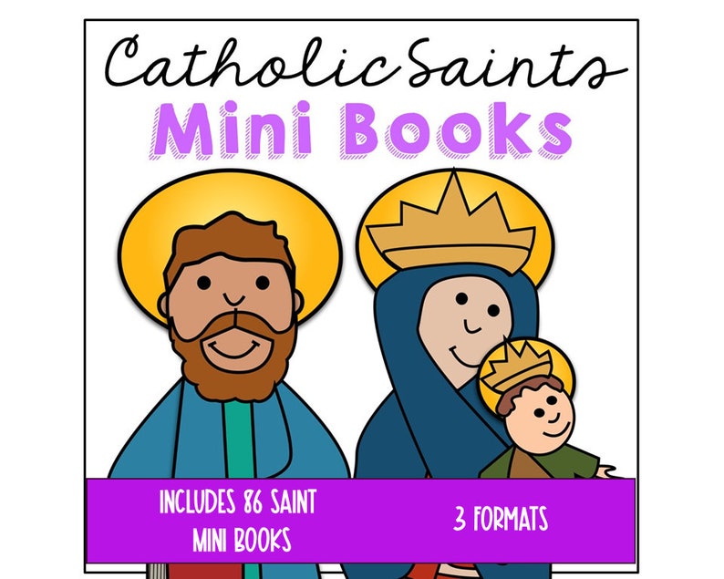 Catholic Saints Biography Mini Books in 3 Formats, SET of 86 Saints - Etsy