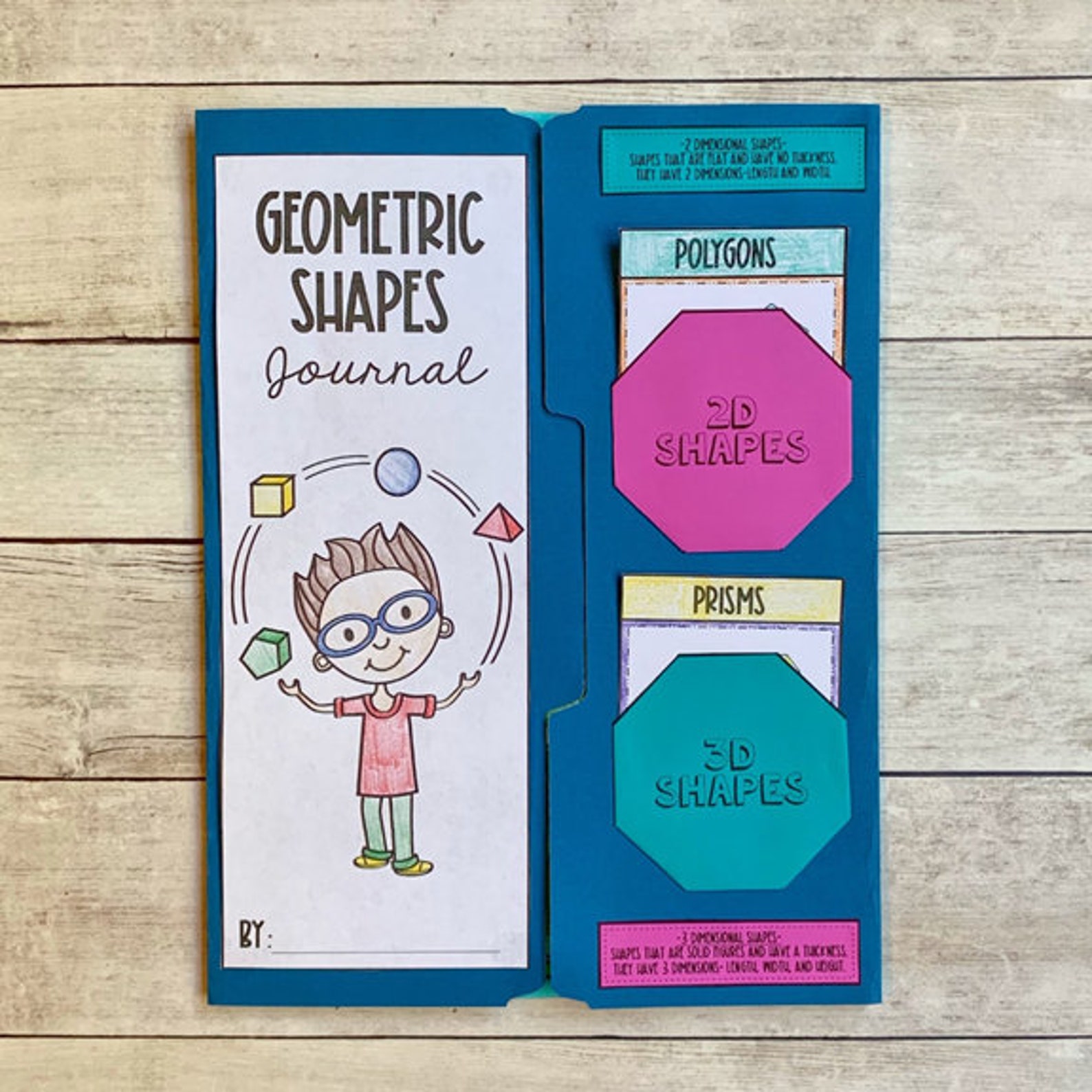 Geometric Shapes | Lapbook and Interactive Notebook - Etsy