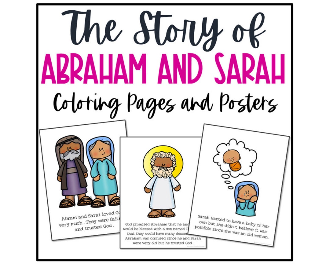 Abraham and Sarah Bible Story Coloring Pages and Posters | Craft ...