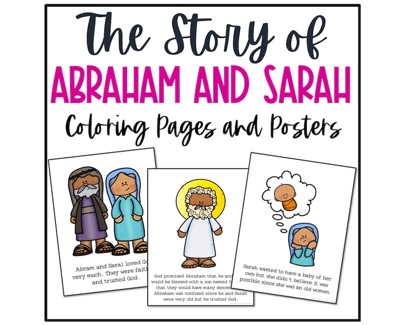 Abraham and Sarah Bible Story Coloring Pages and Posters | Craft ...