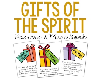 Gifts of the Spirit Posters, Coloring Pages, and Mini Book Set - Etsy