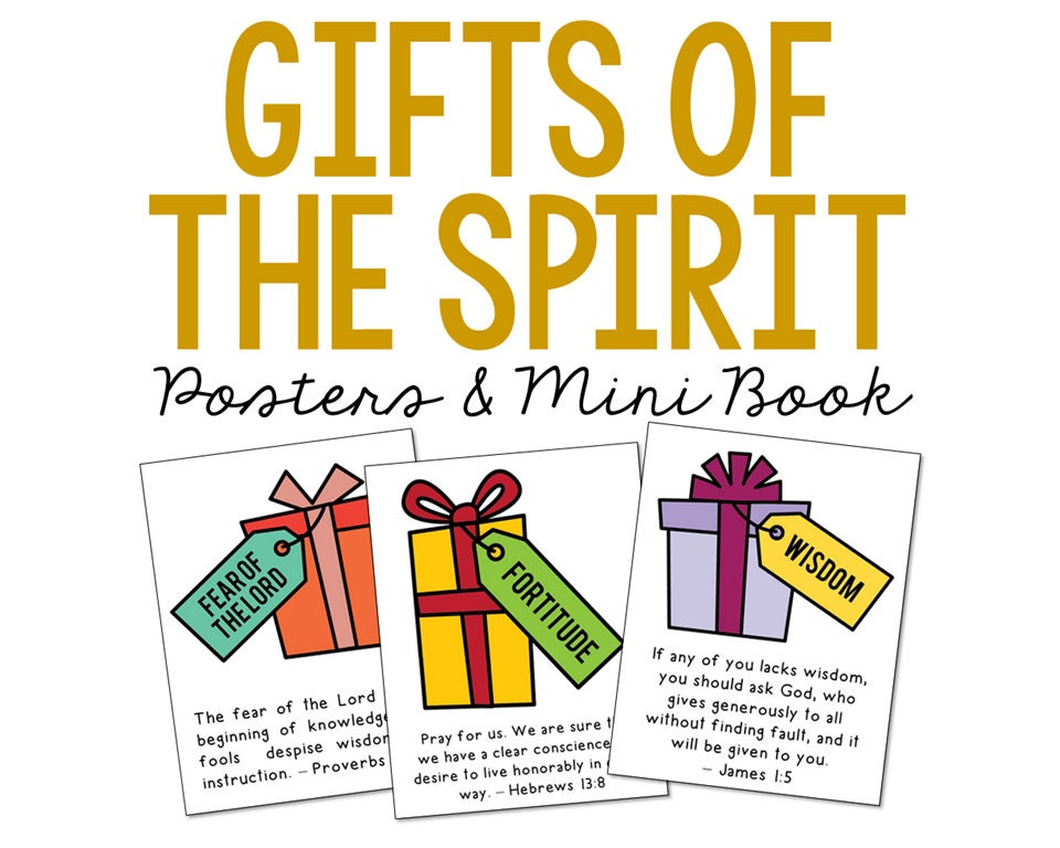 Gifts of the Spirit Posters, Coloring Pages, and Mini Book Set - Etsy