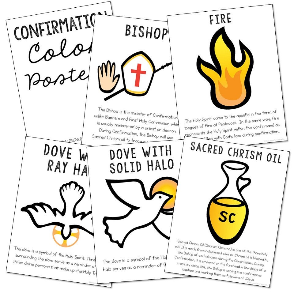 Confirmation - Sacrament Posters, Coloring Pages, and Mini Book Set - Etsy