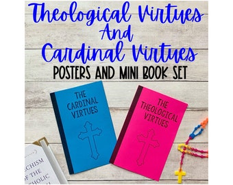 Theological and Cardinal Virtues Posters and Mini Book Set - Etsy