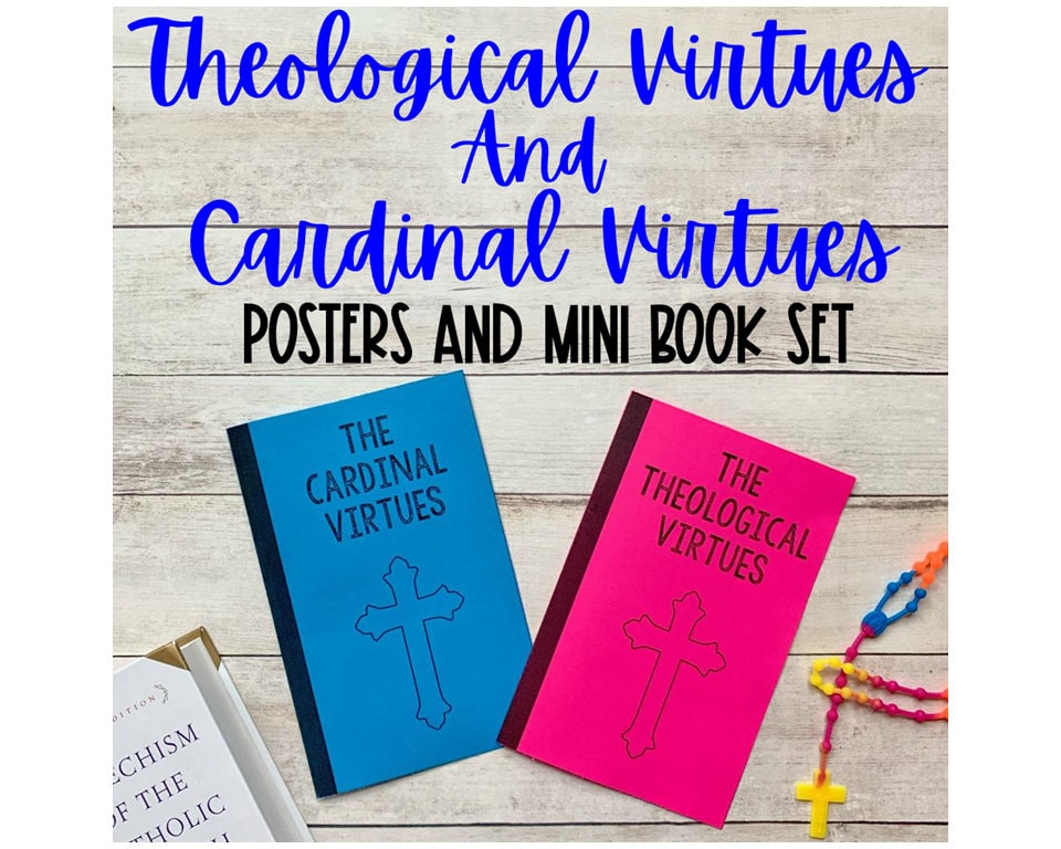 Theological and Cardinal Virtues Posters and Mini Book Set - Etsy