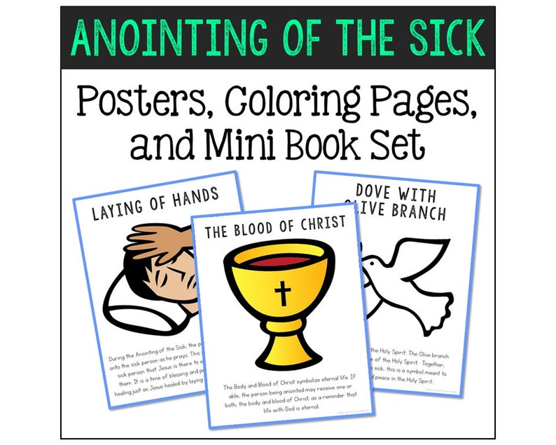 Anointing the Sick - Sacrament Posters, Coloring Pages, and Mini Book ...