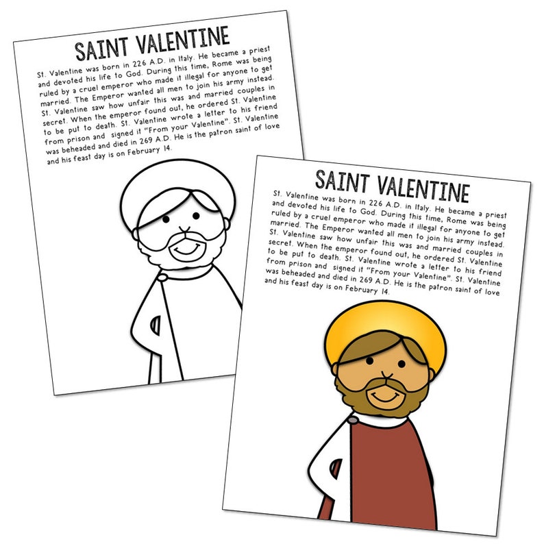 CATHOLIC SAINTS Biography Coloring Pages and Posters - Etsy