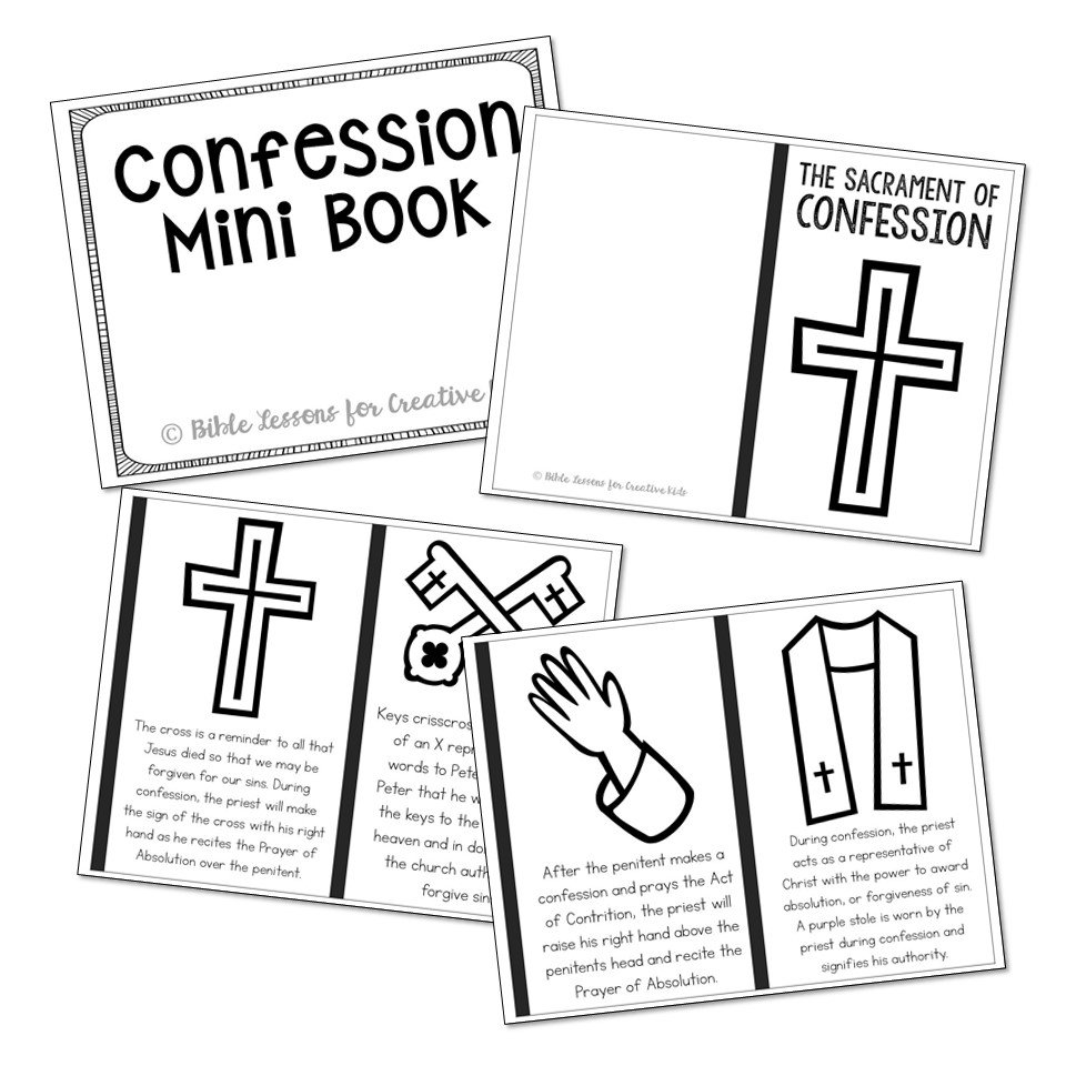 Reconciliation - Sacrament Posters, Coloring Pages, and Mini Book Set ...