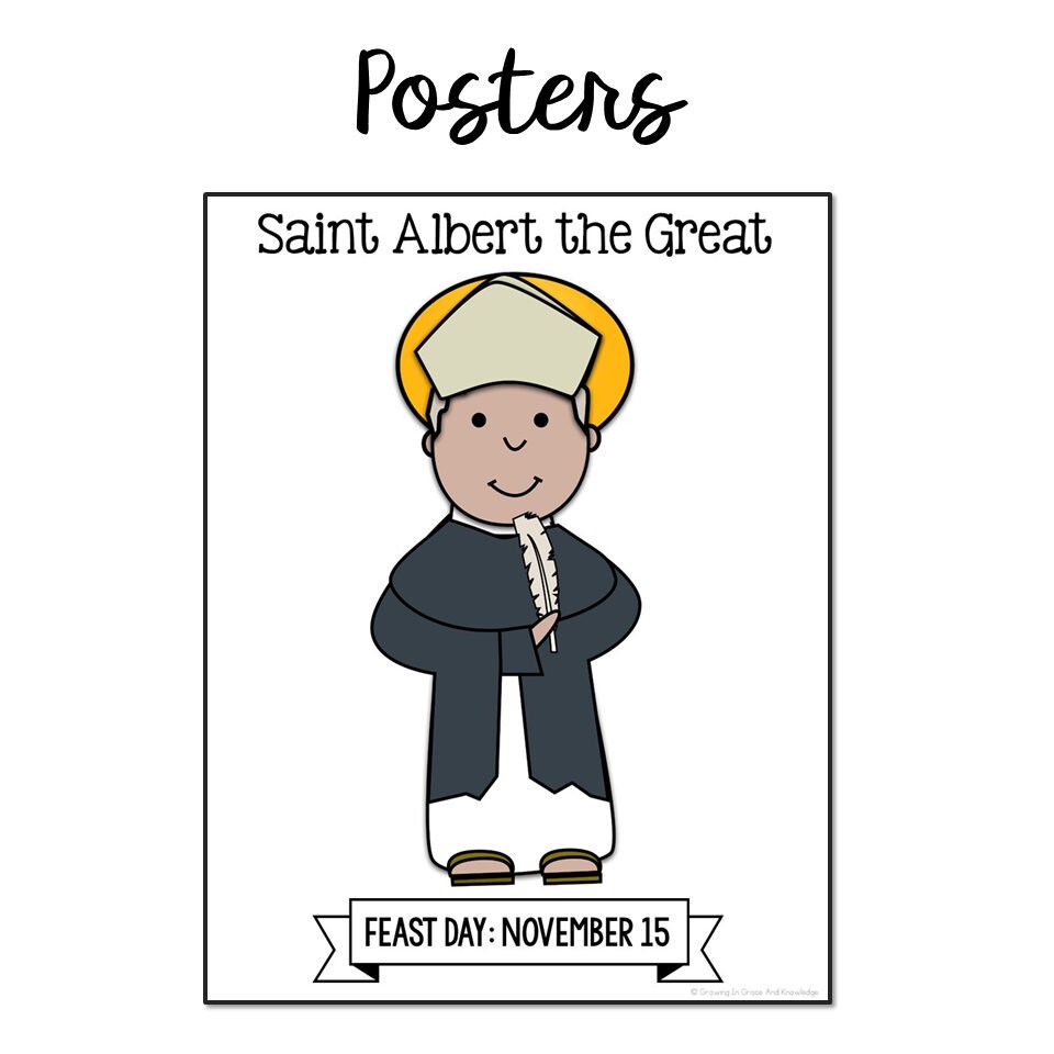 Catholic Saints Feast Day Posters and Coloring Pages - Etsy