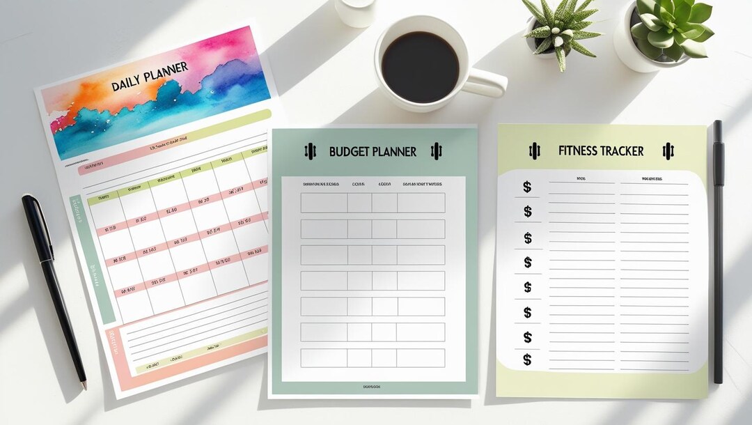 Ultimate 3-in-1 Planner Printable Bundle | Daily, Budget & Fitness ...
