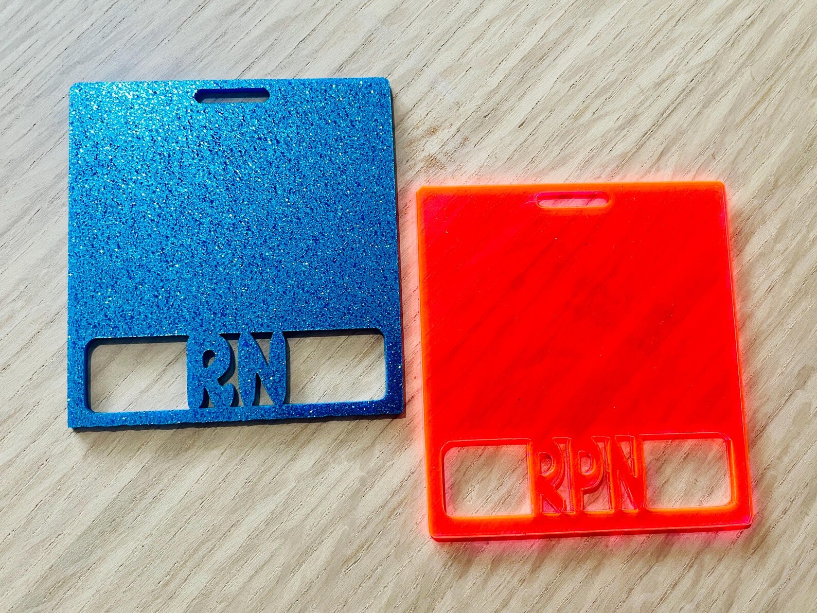 Acrylic Badge Buddy: Colourful ID Holder for Work, School and Events ...