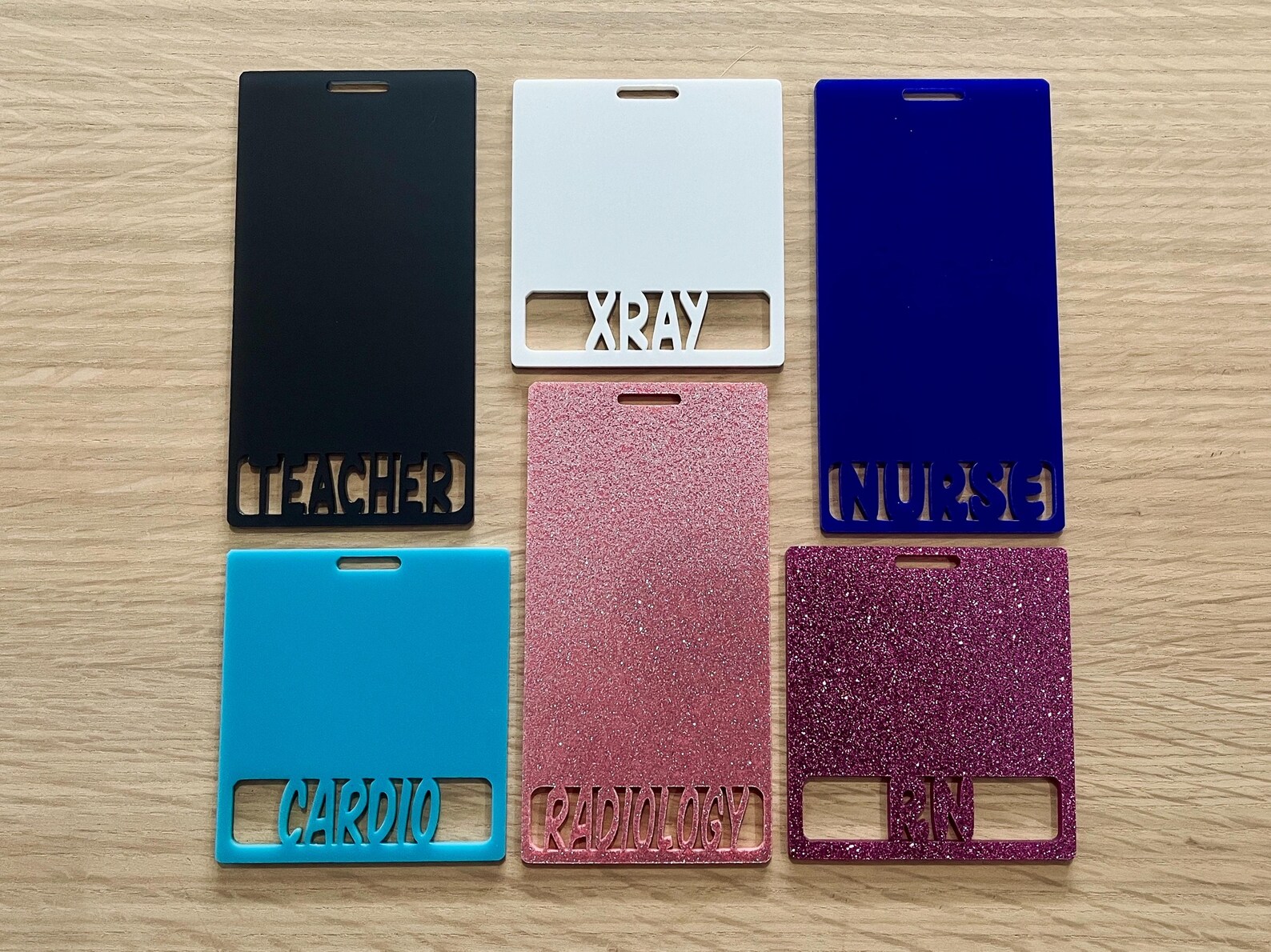 Acrylic Badge Buddy: Colourful ID Holder for Work, School and Events ...