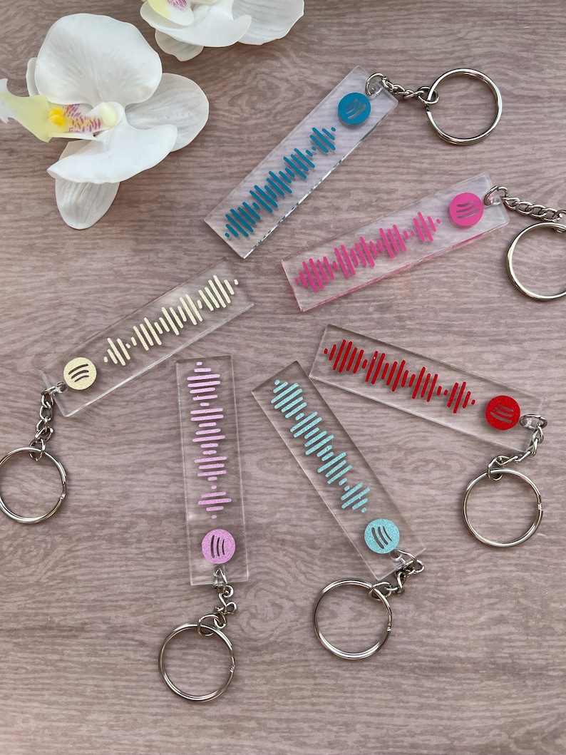 Scanable Music Code Keychain | Acrylic - Vinyl - Valentine’s Day Gift ...
