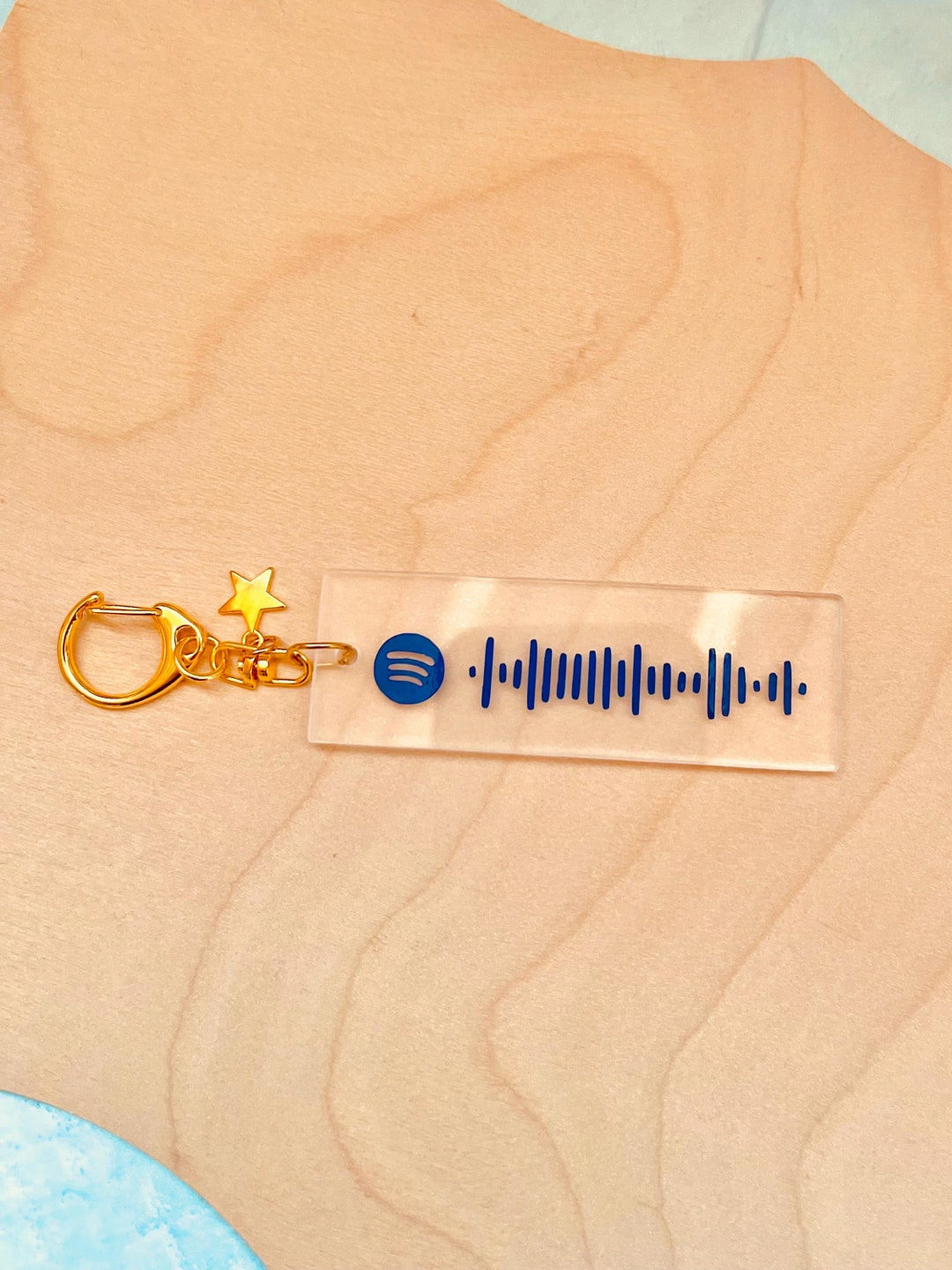 Scannable Music Code Keychainpersonalized Acrylic Vinyl Accessory for ...