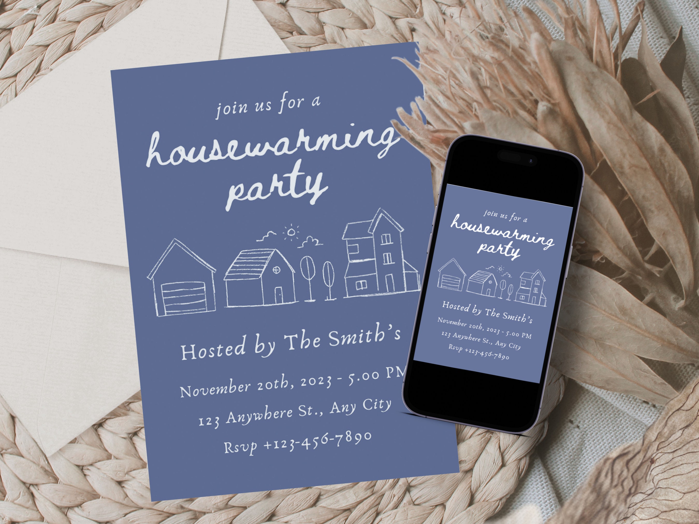 Housewarming Party Invite Template | Cute Housewarming Invitation ...