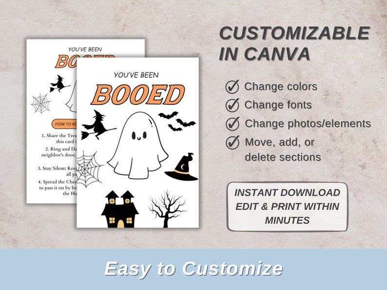 You've Been Booed Halloween Printable | "you've Been Boo'd | Halloween ...