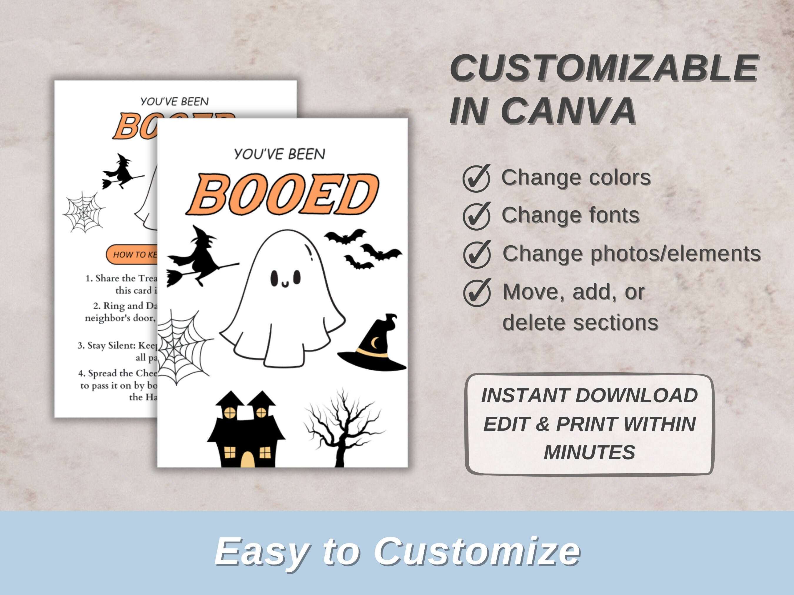 You've Been Booed Halloween Printable | "you've Been Boo'd | Halloween ...