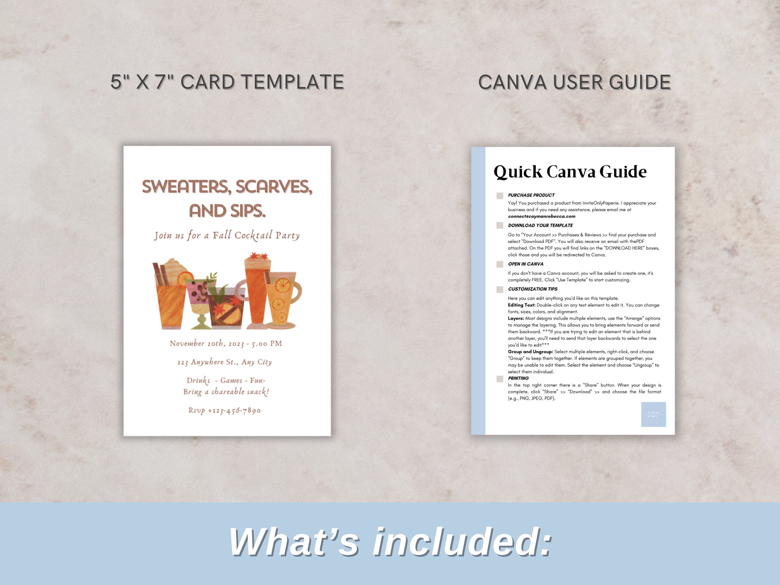 Fall Cocktail Party Invitation Template - Sweaters, Scarves, and Sips ...