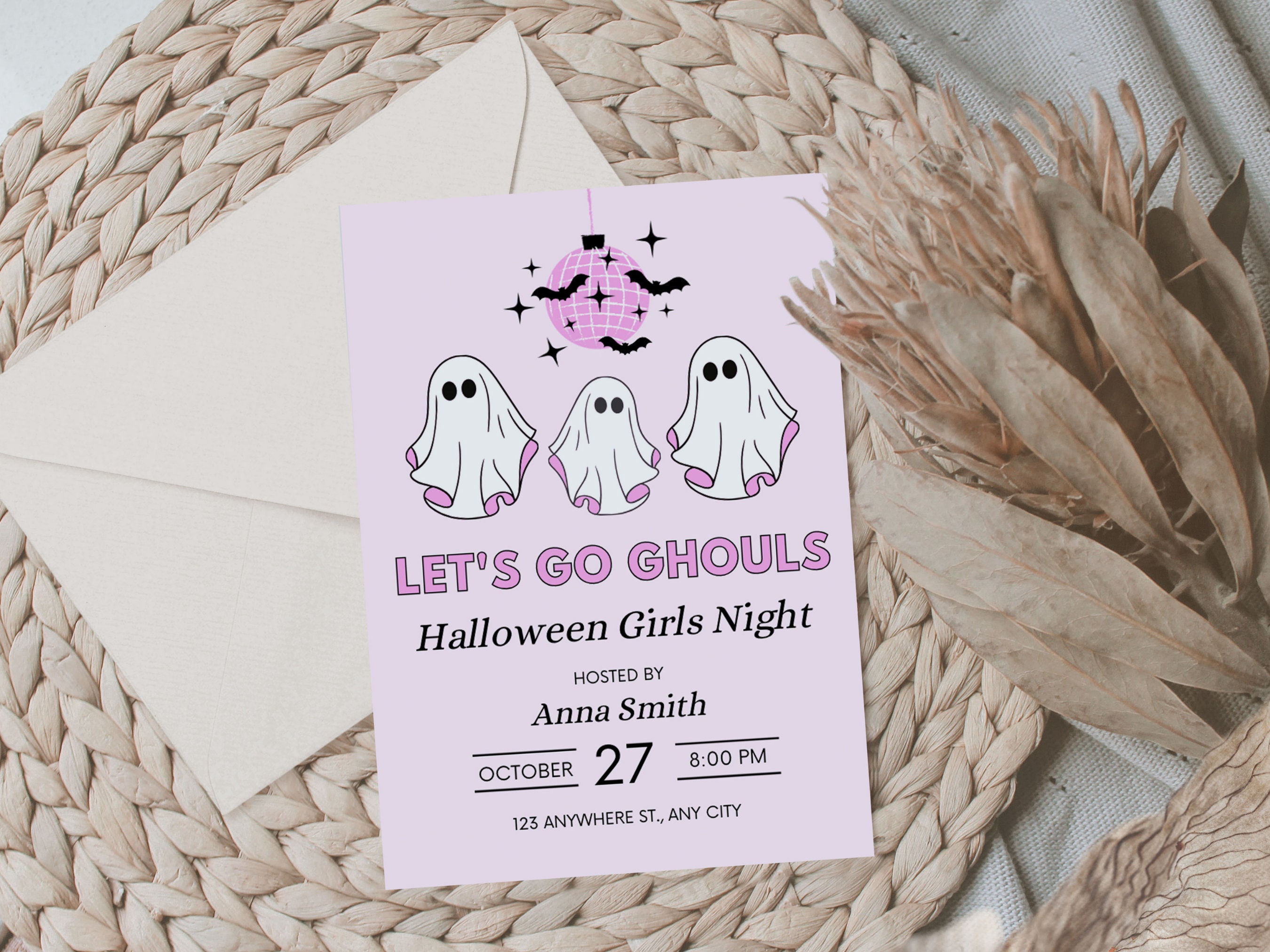 Ghouls Night Out: Halloween Girls Night Invitation Template | Let's Go ...