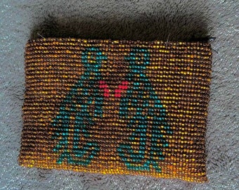 Guatemalan Beaded Coin Purse Zippered Pouch Handcrafted by Indigenous ...