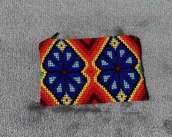 Guatemalan Beaded Coin Purse Zippered Pouch Handcrafted by Indigenous ...