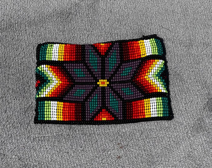 Guatemalan Beaded Coin Purse Zippered Pouch Handcrafted by Indigenous ...
