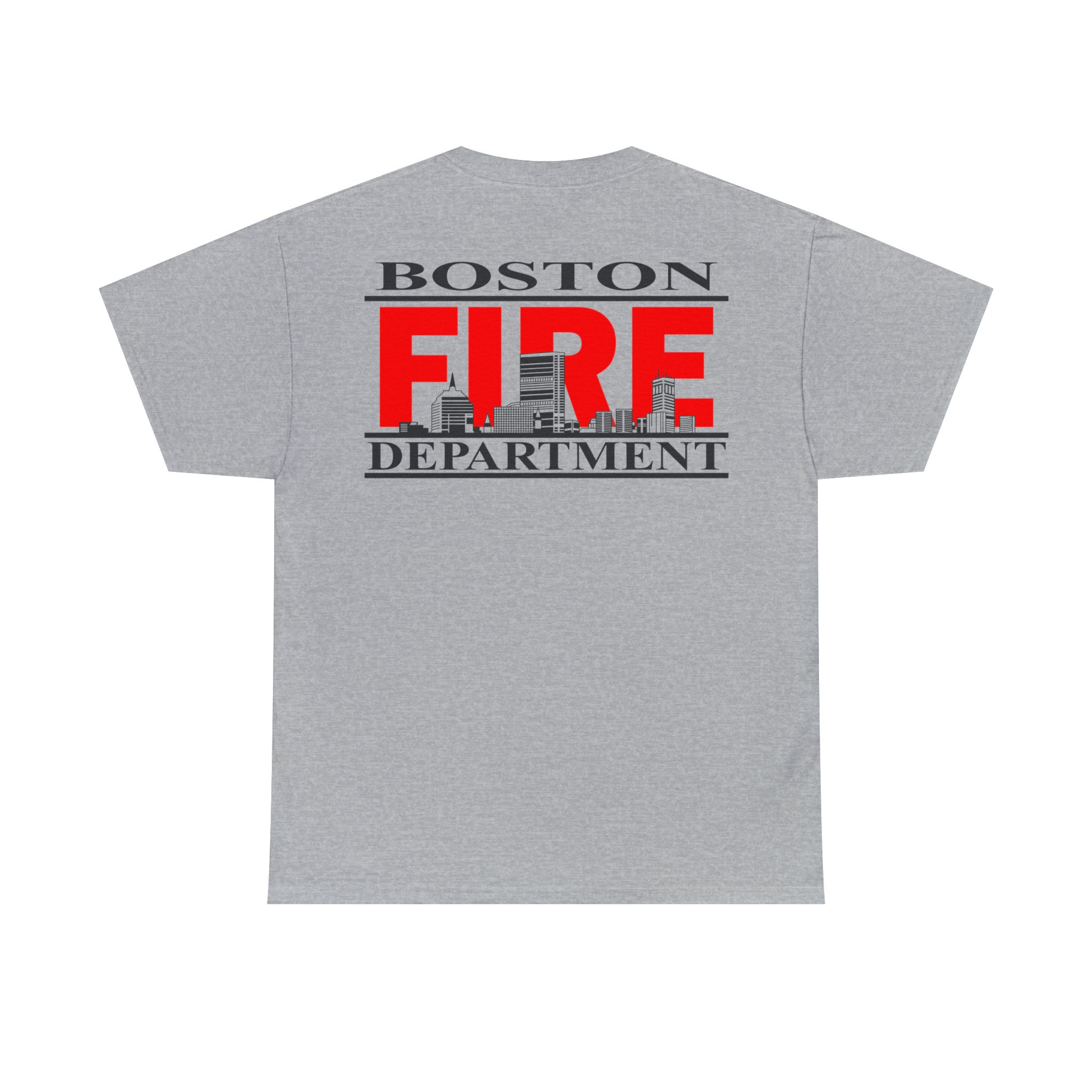 Boston Fire Department Skyline Cityscape Heavy Cotton Tee - Etsy