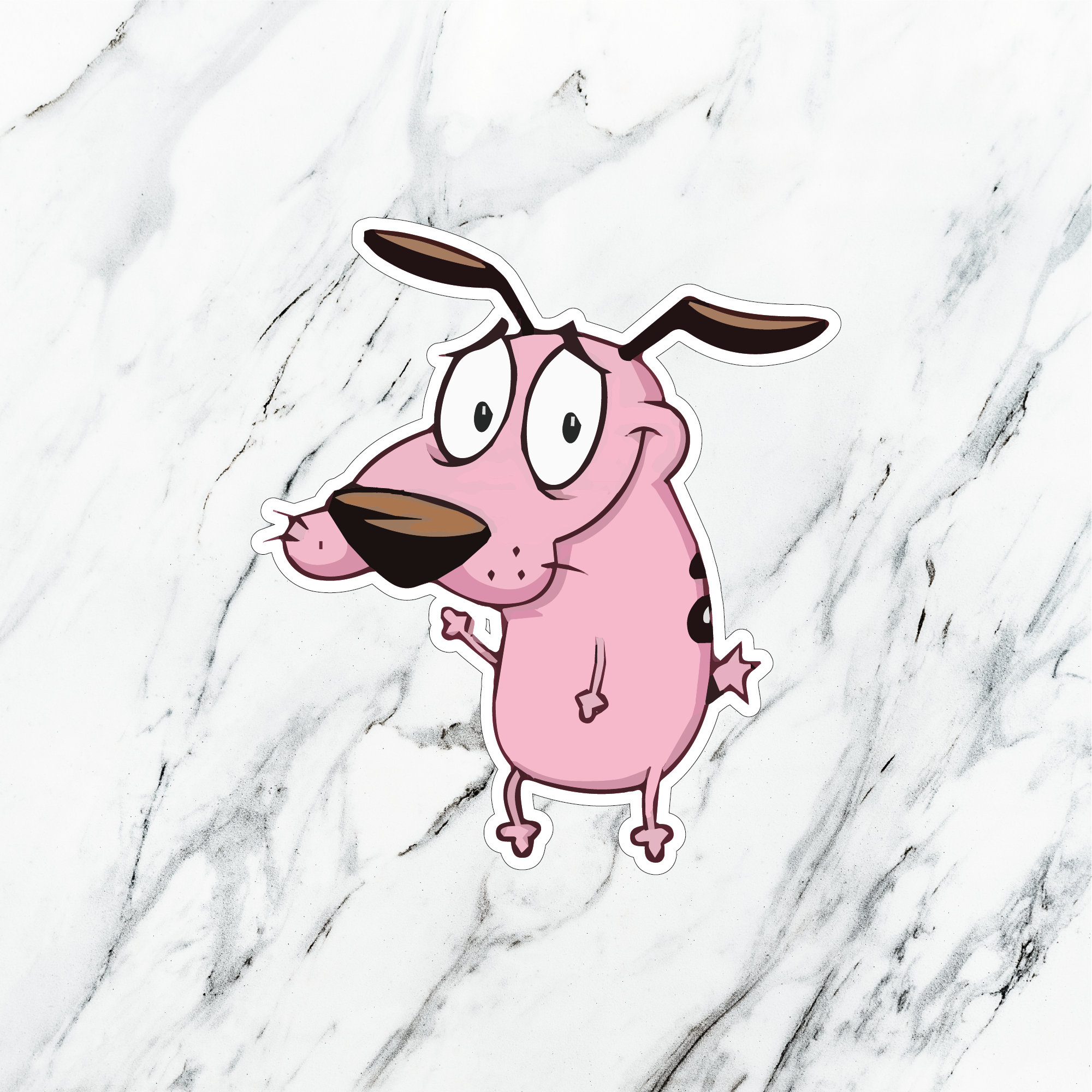 Courage the Cowardly Dog Sticker - Etsy