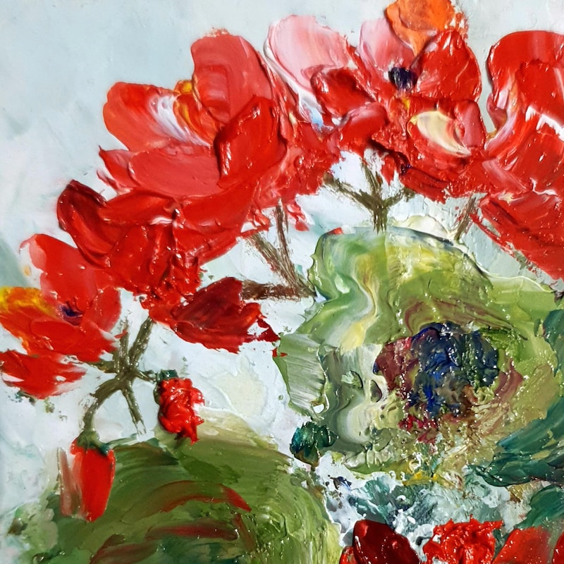 Geranium Painting - Etsy