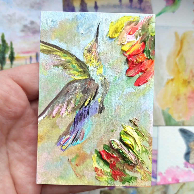 Hummingbird Painting - Etsy