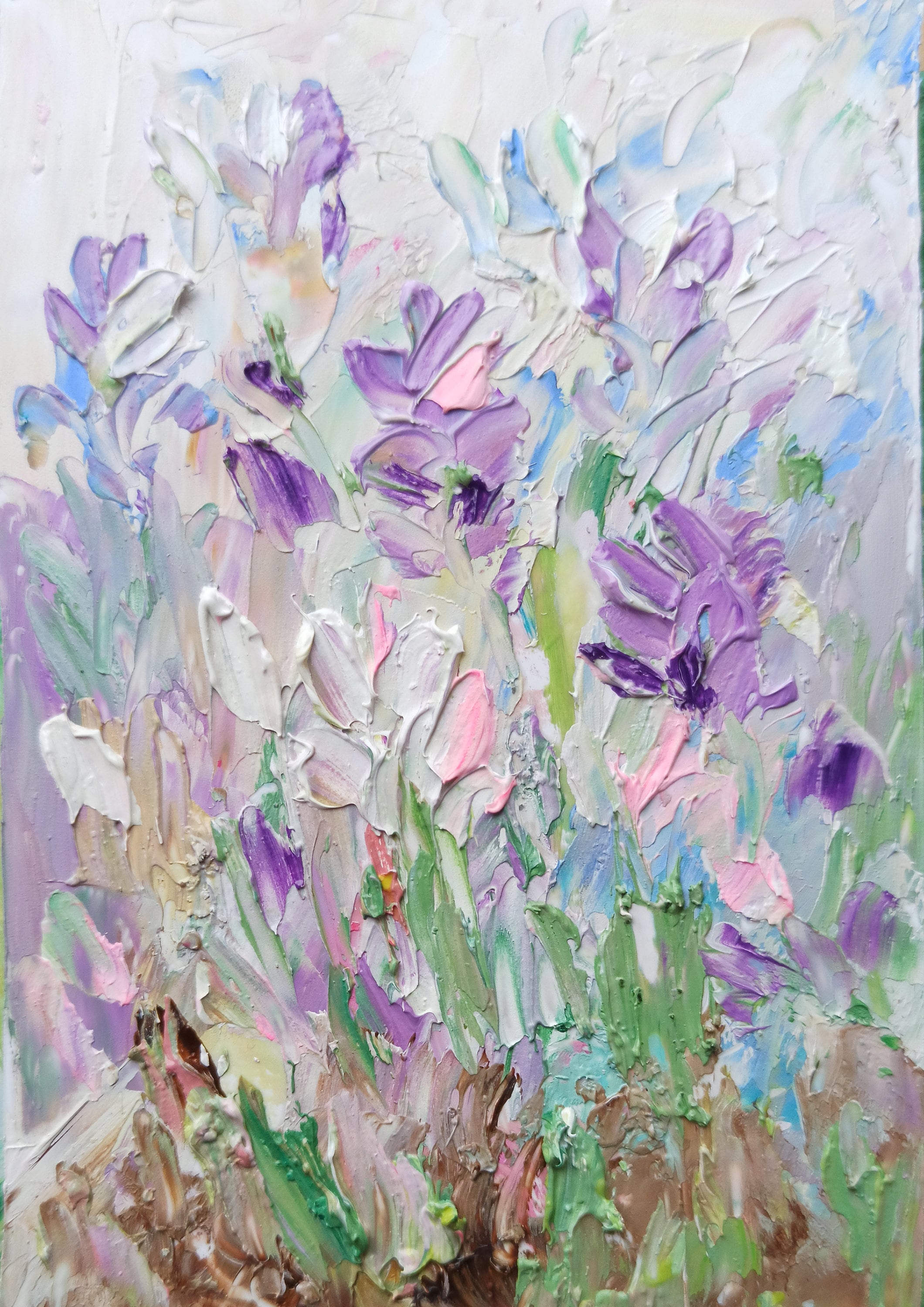 Lavender Painting Original Lavender Flower Wall Decor Purple Lilac ...