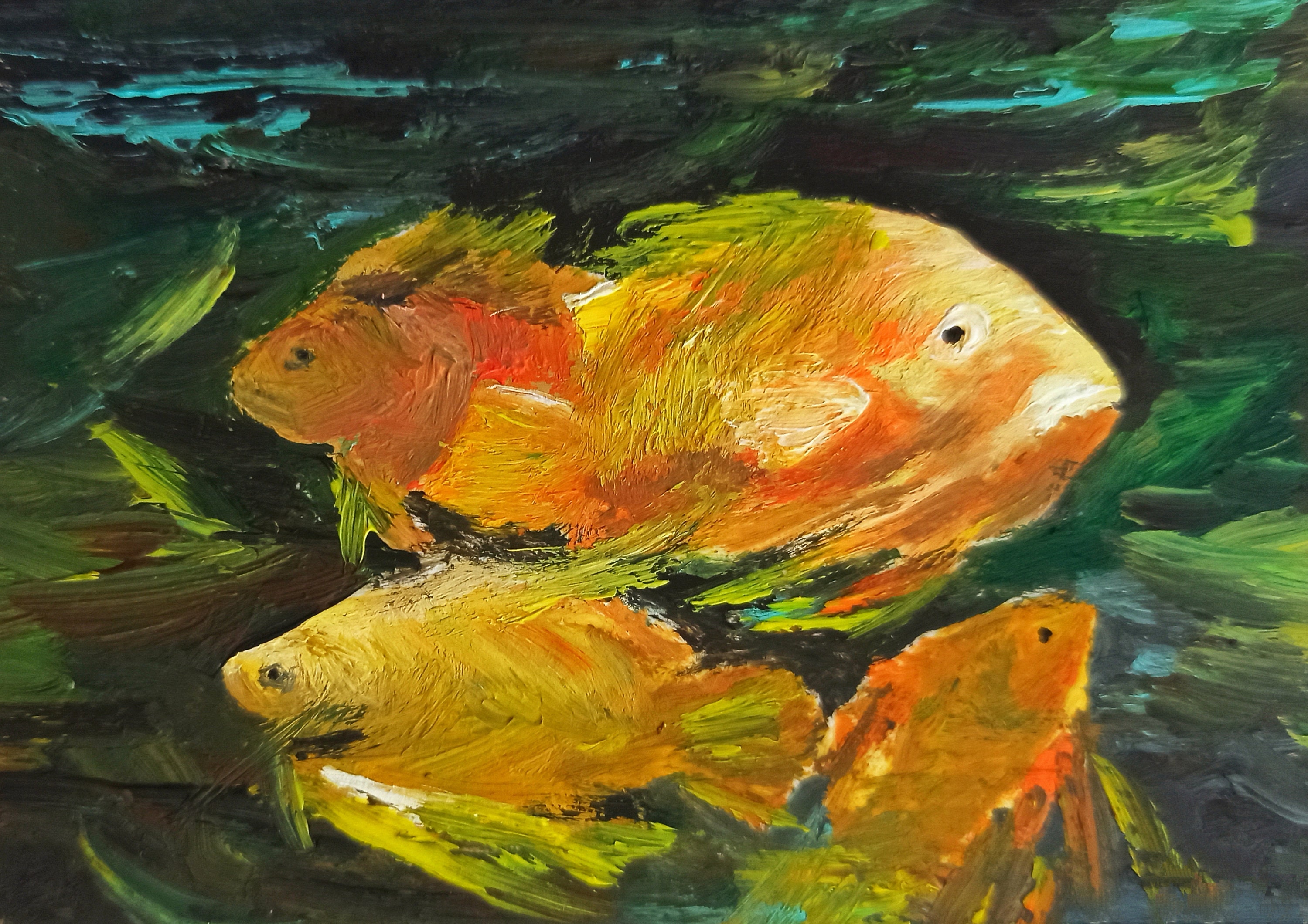 Salmon Fish Painting Original Fishing Lovers Gift - Etsy