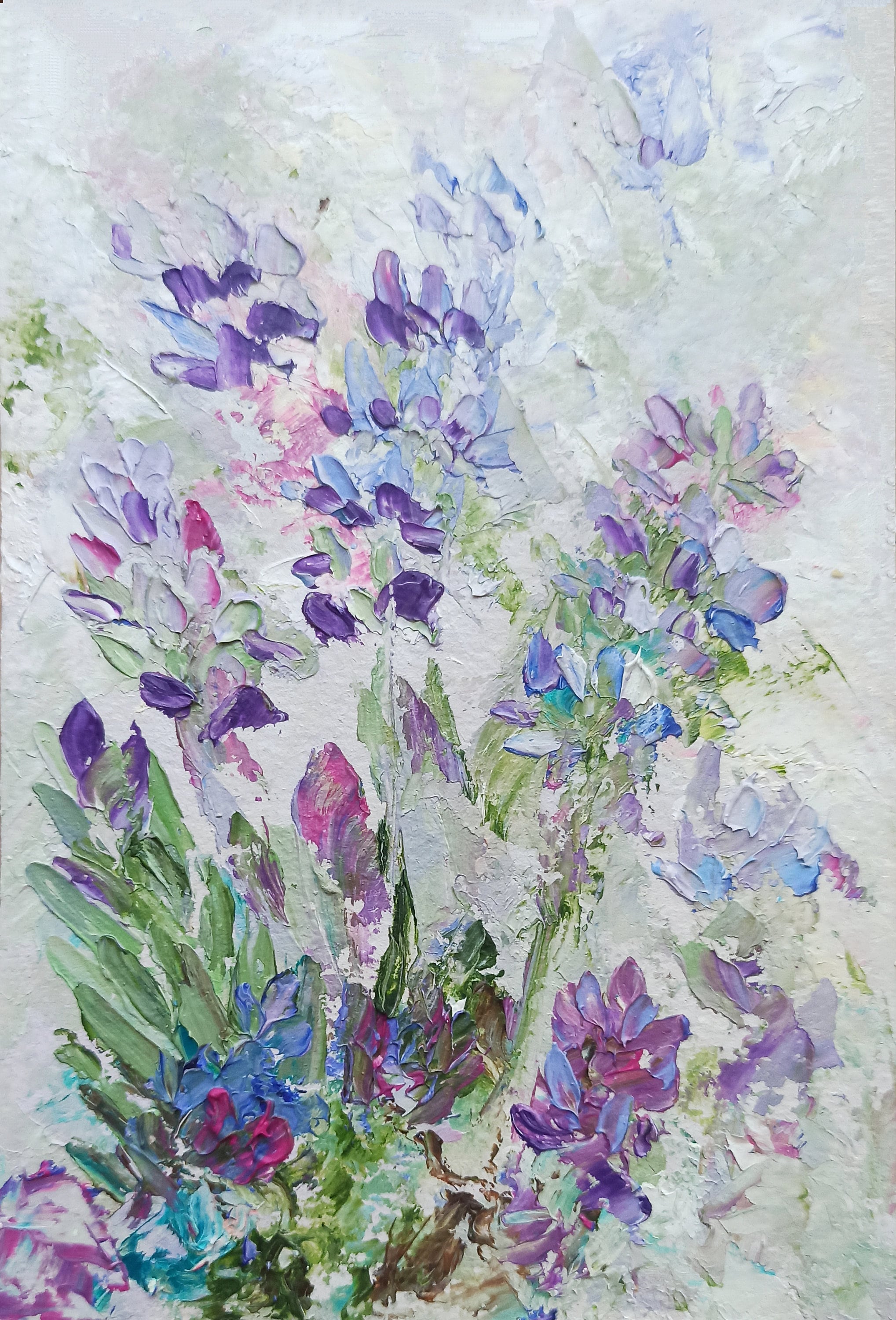 Lavender Painting Original Lavender Flower Wall Decor Purple Lilac ...
