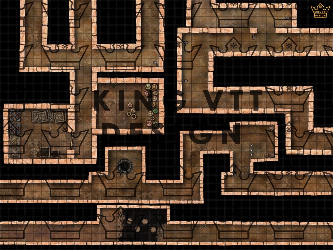 4in1 RPG Tomb Scenario Maps Vol. II| D&D Maps | VTT Maps | Battle Map ...