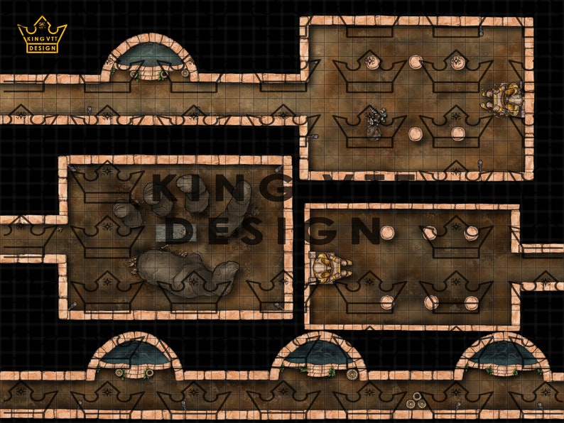 4in1 RPG Tomb Scenario Maps Vol. I| D&D Maps | VTT Maps | Battle Map ...