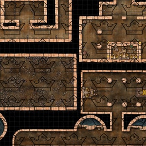 4in1 RPG Tomb Scenario Maps Vol. I| D&D Maps | VTT Maps | Battle Map ...