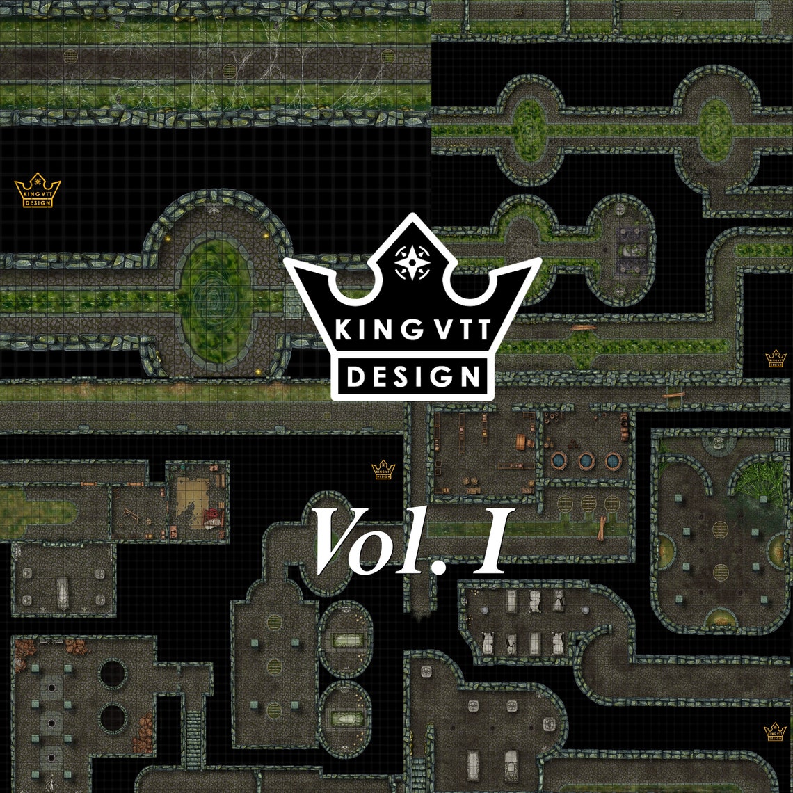 4in1 RPG Sewer Scenario Maps Vol. I D&D Maps VTT Maps Battle Map 5e ...