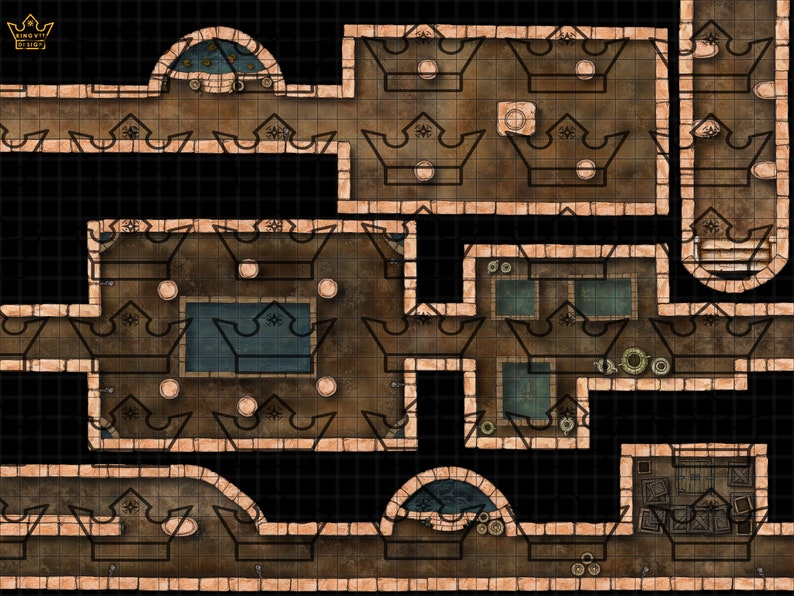 4in1 RPG Tomb Scenario Maps Vol. II| D&D Maps | VTT Maps | Battle Map ...