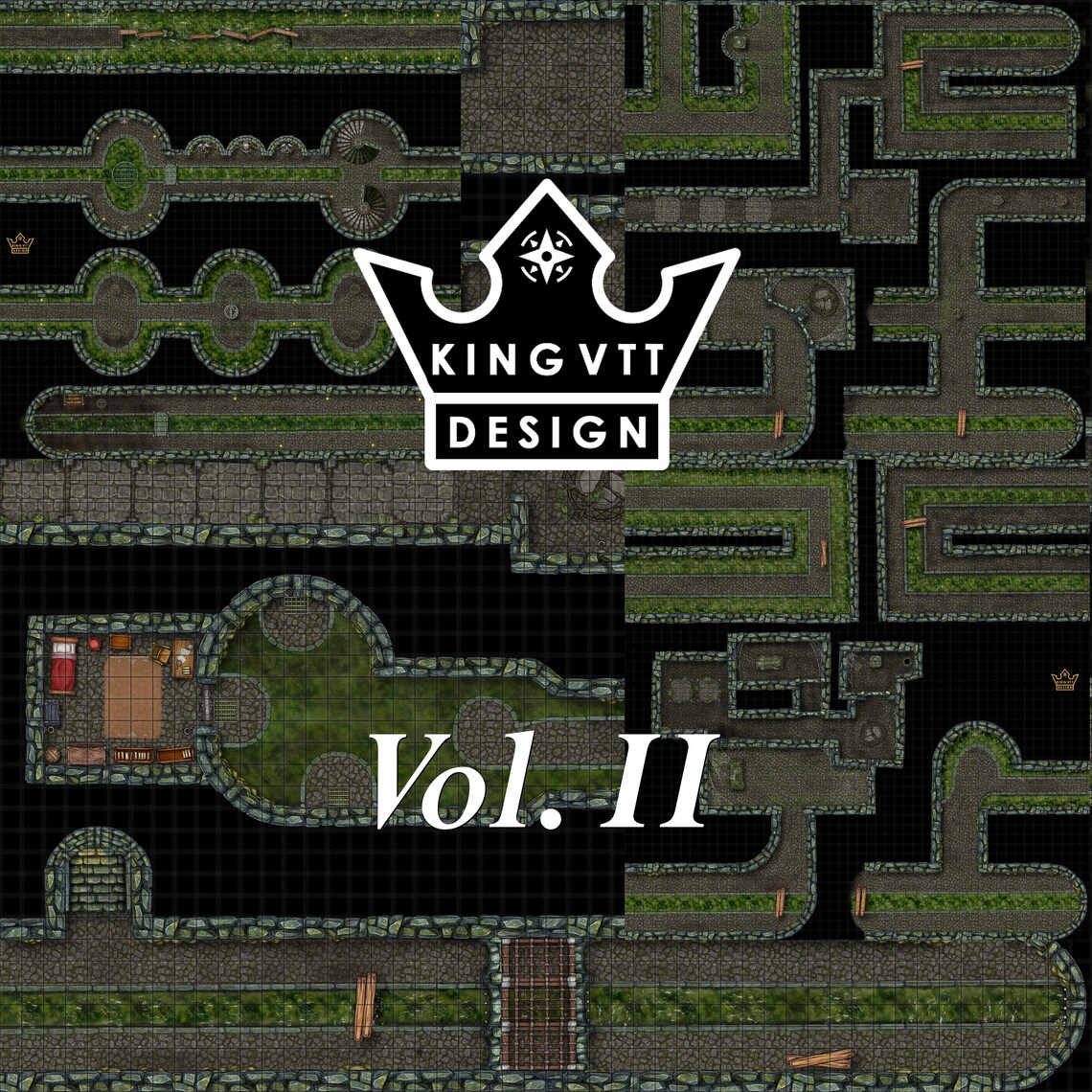 4in1 RPG Sewer Scenario Maps Vol. II | D&D Maps | VTT Maps | Battle Map ...