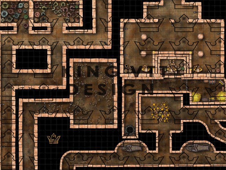 4in1 RPG Tomb Scenario Maps Vol. I| D&D Maps | VTT Maps | Battle Map ...