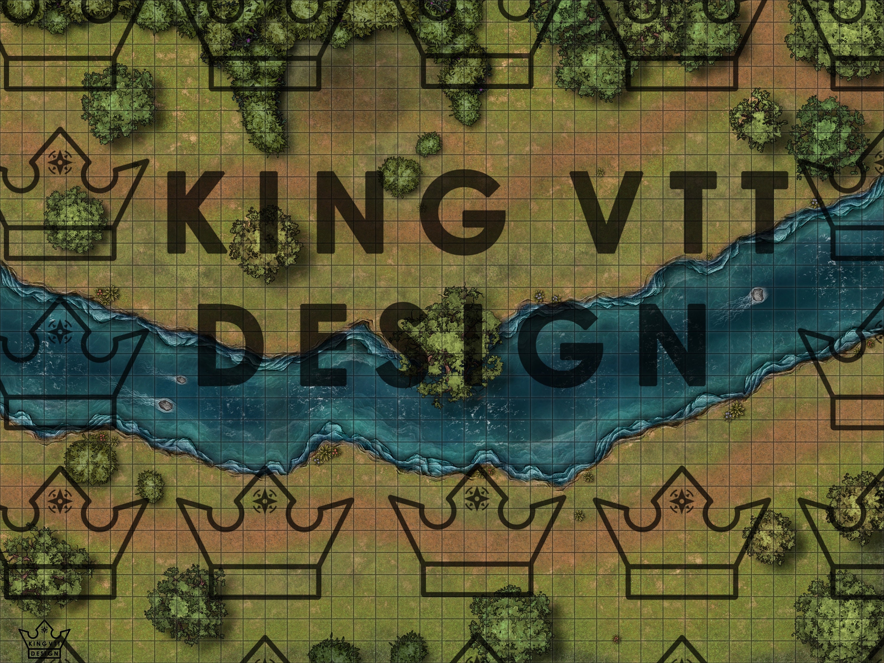 RPG Rivers Scenario Maps Vol. I D&D Maps VTT Maps Dungeons and Dragons ...