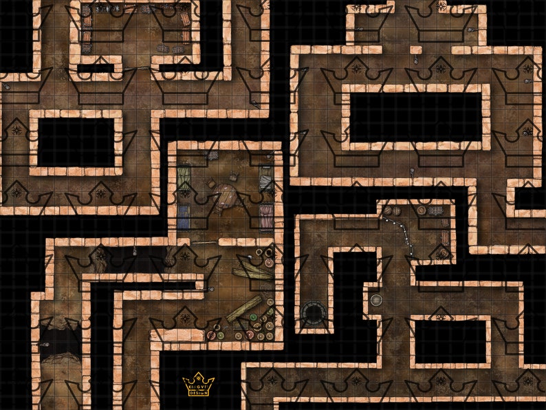 4in1 RPG Tomb Scenario Maps Vol. I| D&D Maps | VTT Maps | Battle Map ...