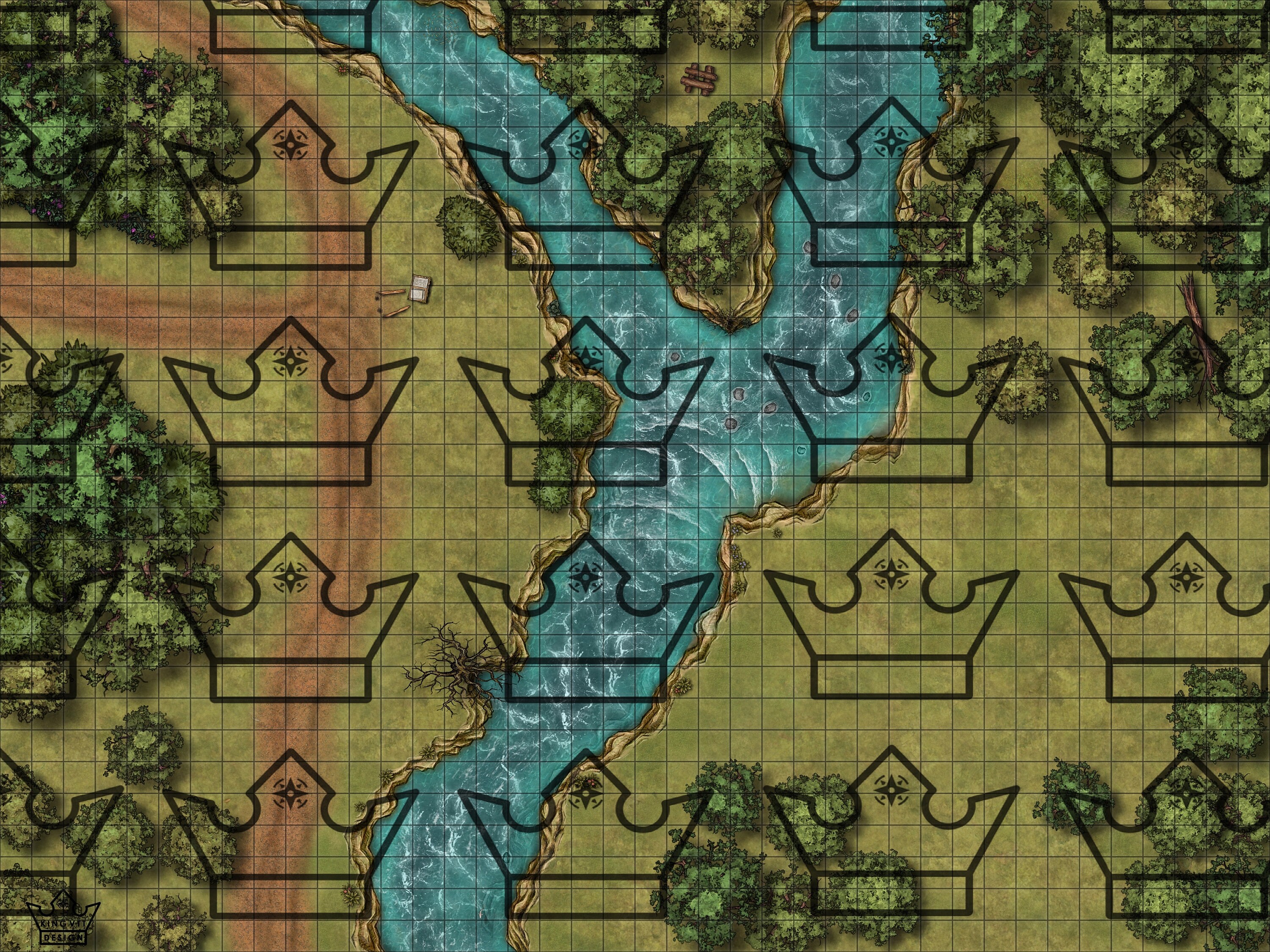 RPG Rivers Scenario Maps Vol. I D&D Maps VTT Maps Dungeons and Dragons ...