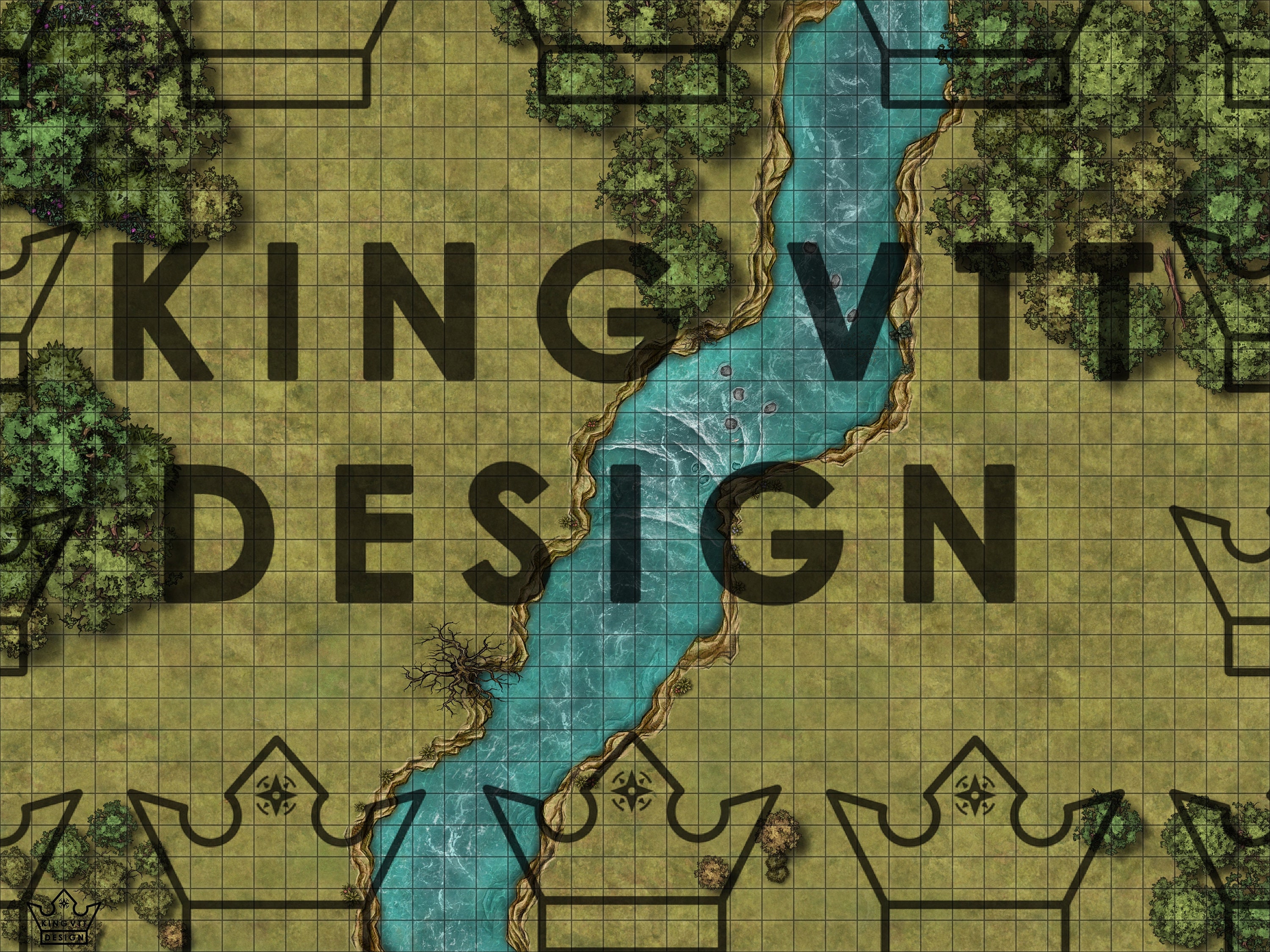 RPG Rivers Scenario Maps Vol. I D&D Maps VTT Maps Dungeons and Dragons ...