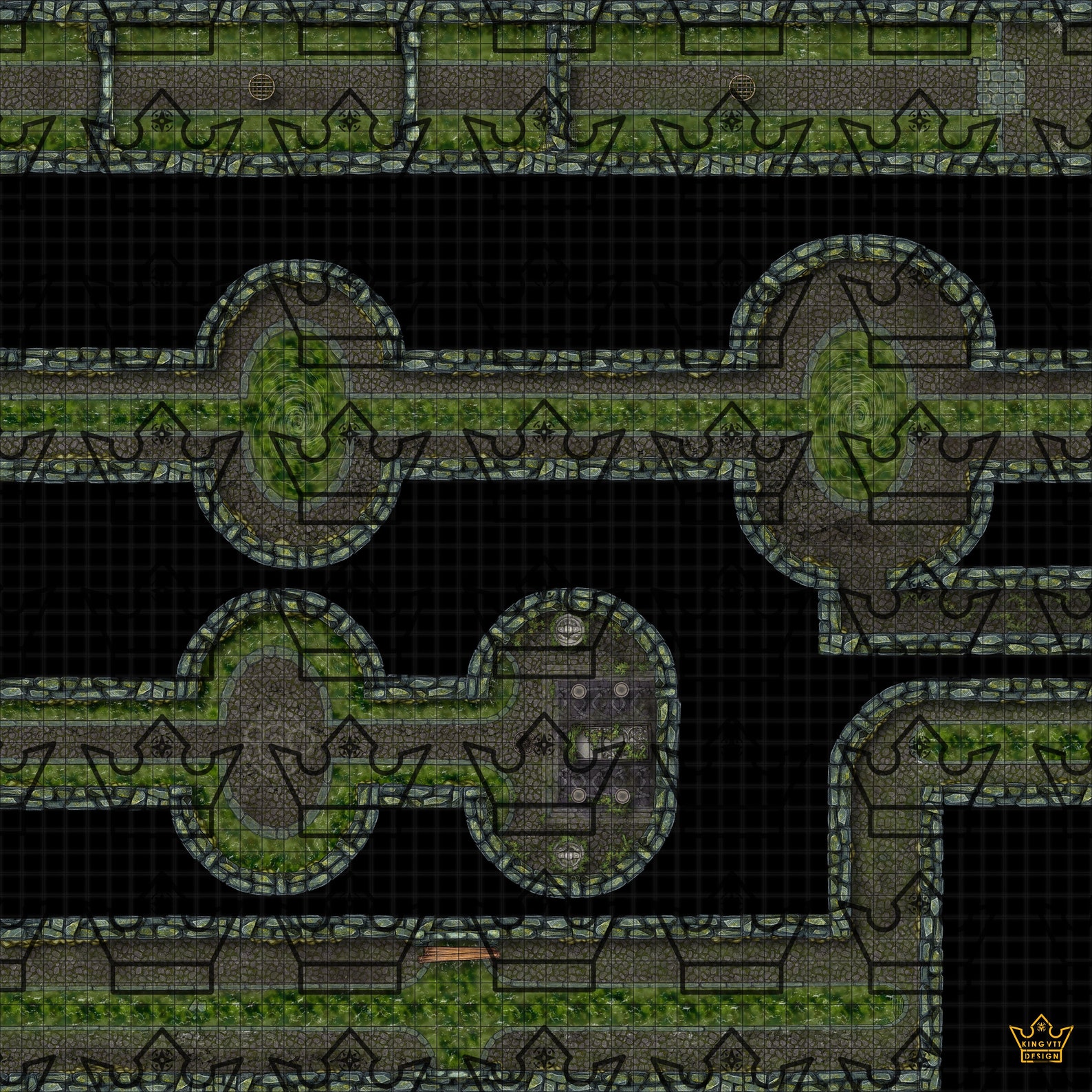 4in1 RPG Sewer Scenario Maps Vol. I D&D Maps VTT Maps Battle Map 5e ...