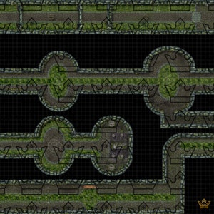 4in1 RPG Sewer Scenario Maps Vol. I | D&D Maps | VTT Maps | Battle Map ...