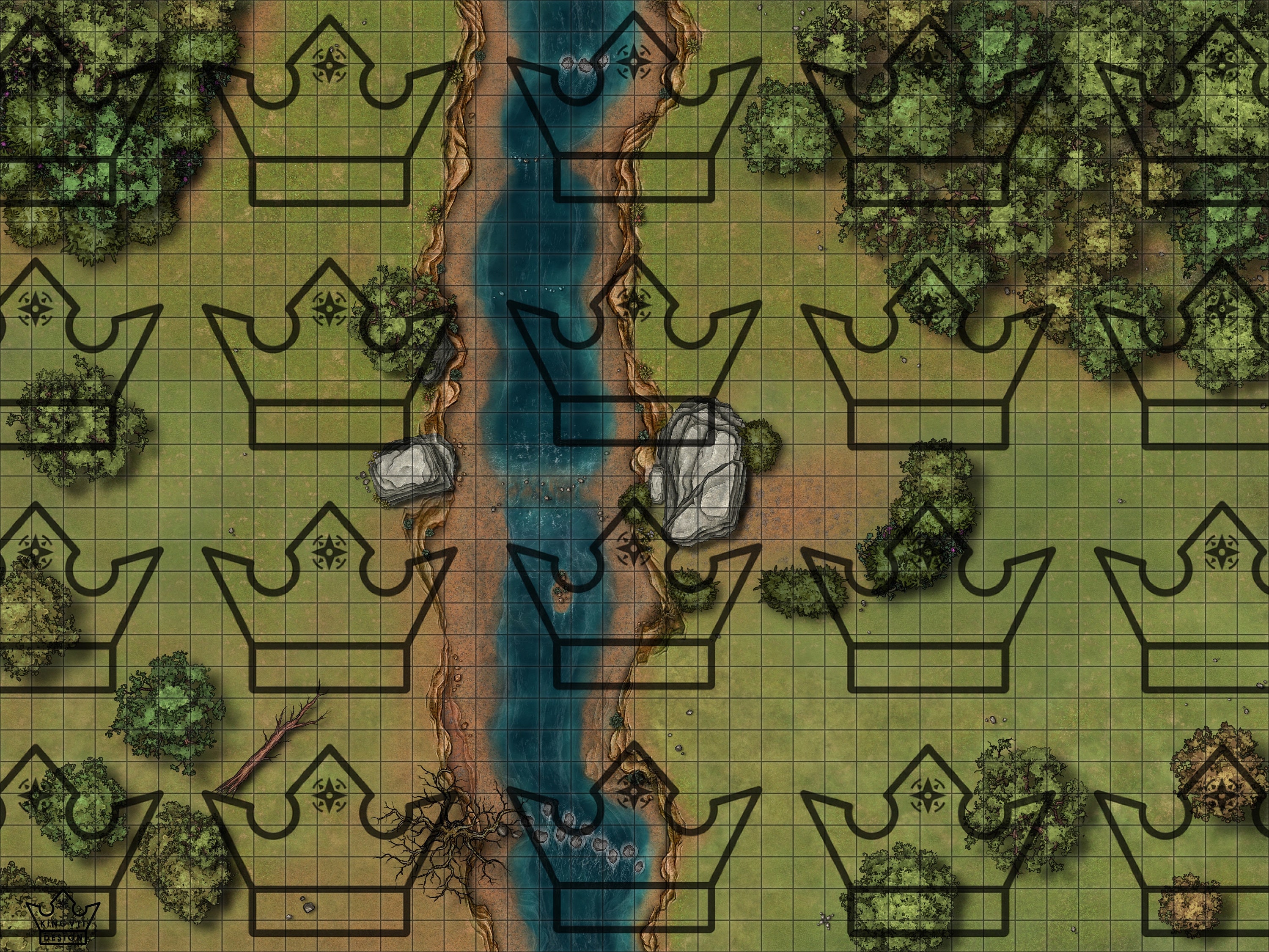 RPG Rivers Scenario Maps Vol. I D&D Maps VTT Maps Dungeons and Dragons ...