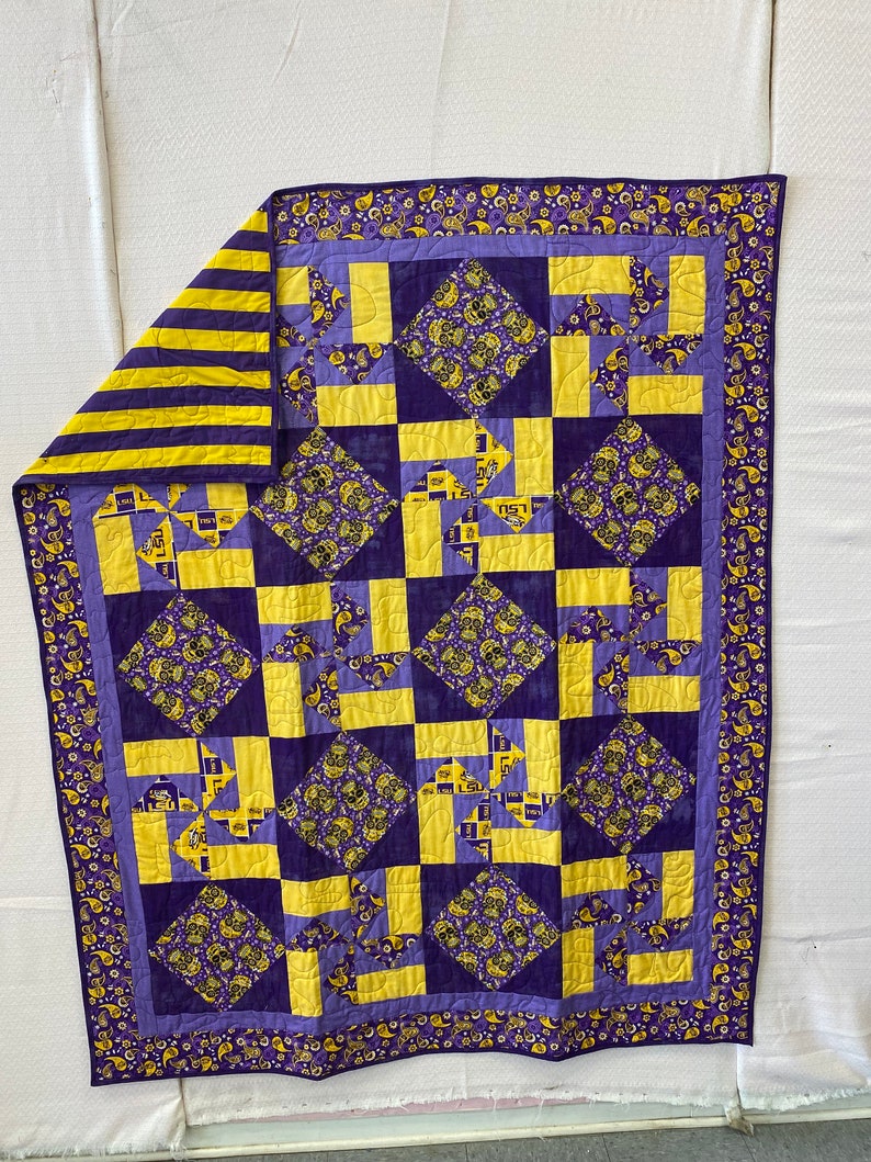 LSU Quilt - Etsy