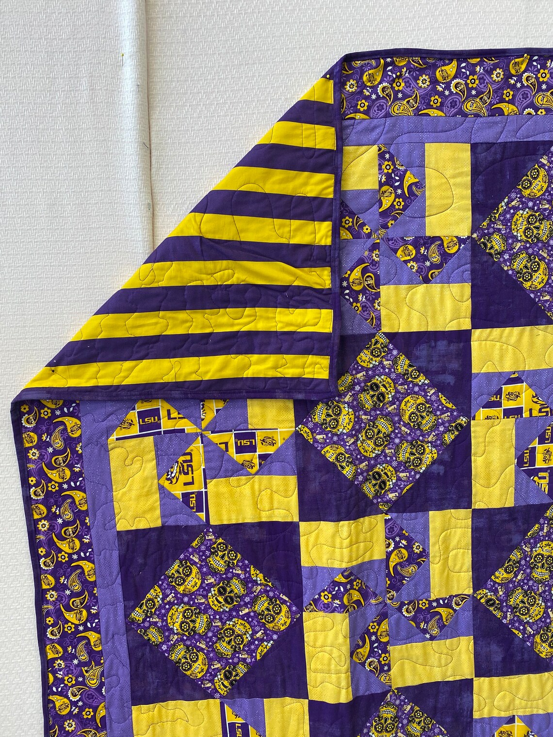 LSU Quilt - Etsy