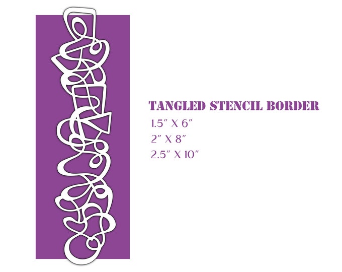 TANGLED STENCIL BORDER made to Order - Etsy